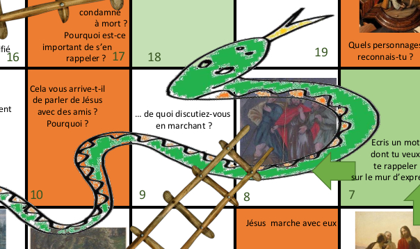 Jeu de serpents et d'échelles sur le texte des disciples d'Emmaüs ...